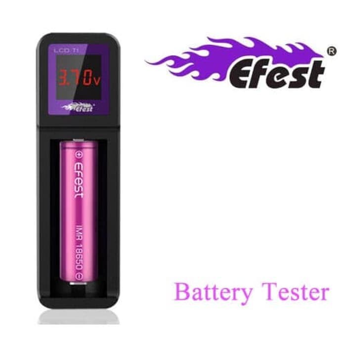 Jual Efest T1 Tester Baterai LCD for AA AAA 18650 16340 26650 | Shopee ...