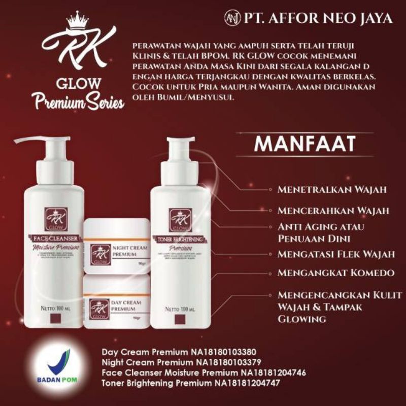 Jual RK glow series premium untuk kulit normal | Shopee Indonesia