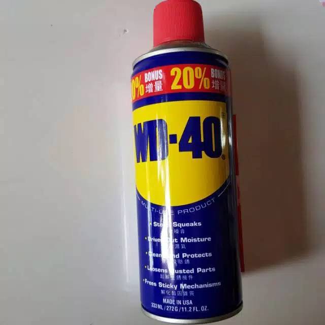 Jual WD 40 wd semprot anti karat pelumas isi 333ml pelumas rantai besi | Shopee Indonesia