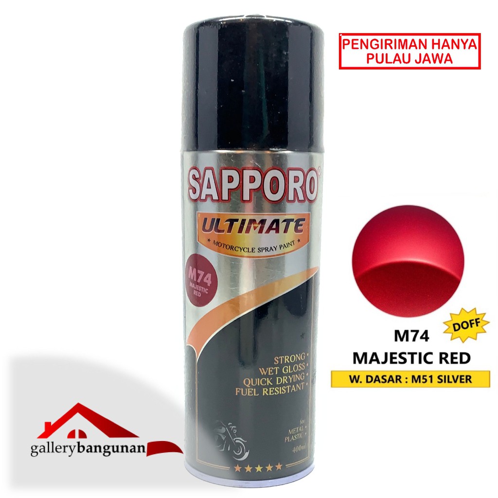Jual Sapporo Ultimate M74 Majestic Red | Pilok | Pilox | Cat Semprot ...