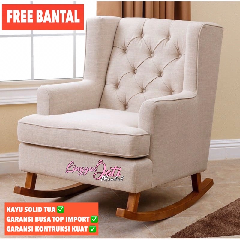 Jual SOFA GOYANG JATI SOFA SANTAI SOFA MENYUSUI SOFA MALAS KURSI GOYANG ...