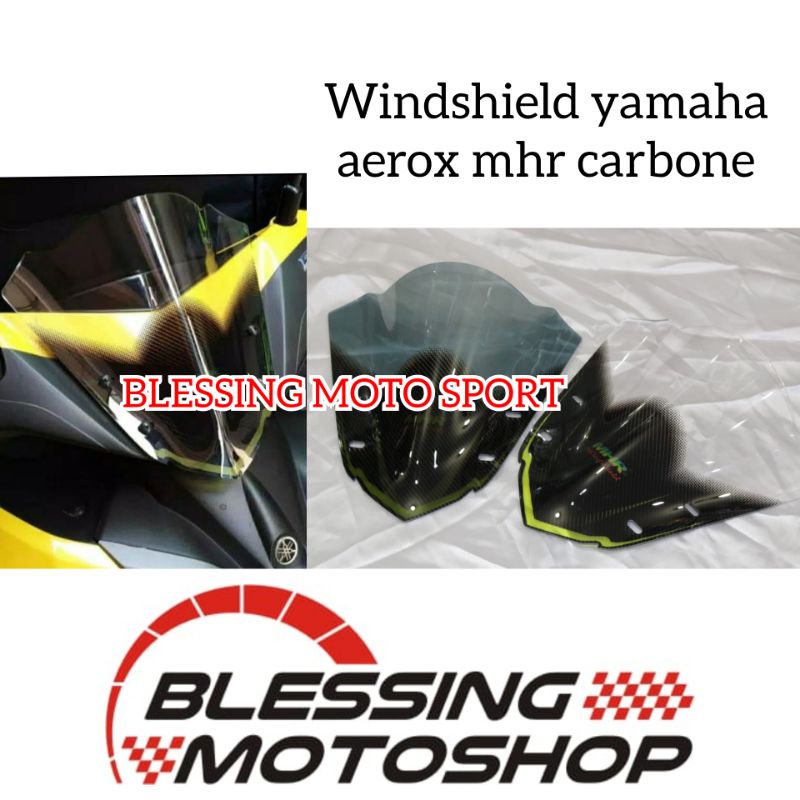 Jual windshield aerox new visor mhr carbon aerox windshield aerox ...