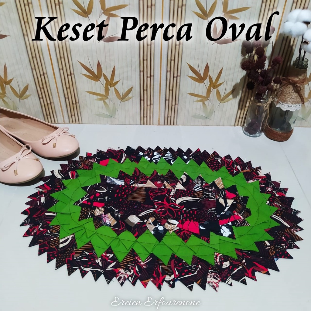 Jual KESET PERCA OVAL BISA PILIH MOTIF | KESET KAIN PERCA | KESET KAIN ...