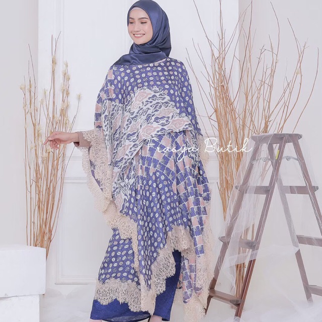 Jual Kaftan Lebaran Alyssa Batik Viscose Pulauan | Shopee Indonesia