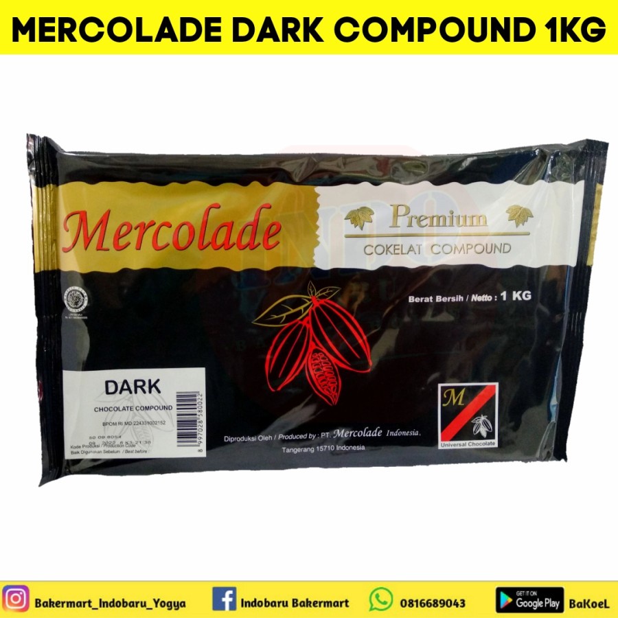 Jual Coklat Batang Mercolade Dark 1kg | Shopee Indonesia