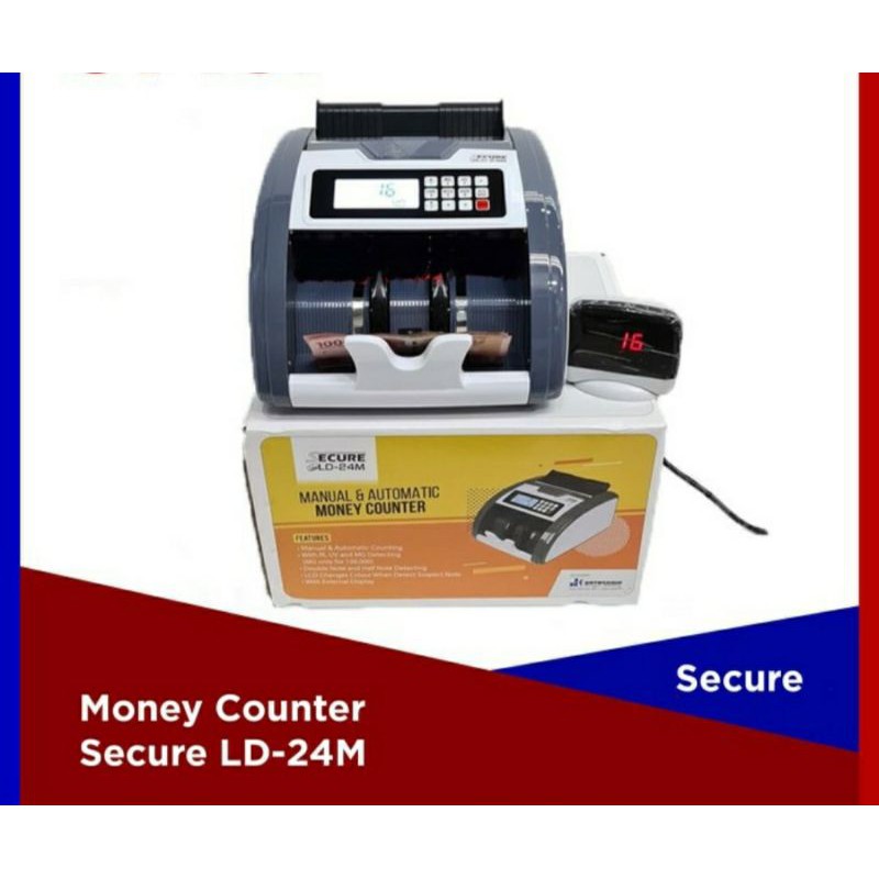 Jual Mesin Penghitung Uang SECURE LD 24M - Money Counter Detector LD-24 ...