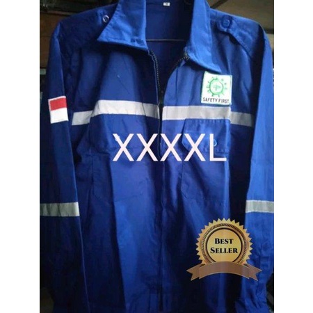 Jual Paling Terpopuler Seragam Baju Safety Biru Bca Resleting Jumbo ...