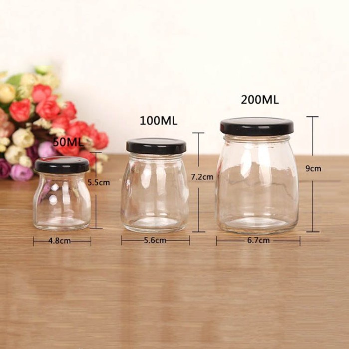 Jual Pudding Jar Botol Selai Kaca Tutup Metal Pasteurisasi 200Ml 105Pcs ...