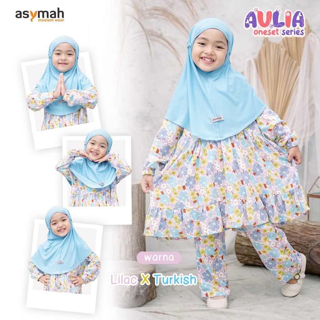 Jual Setelan Gamis Anak Rayon Aulia One Set V2 Warna Lilac X Turkish By ...