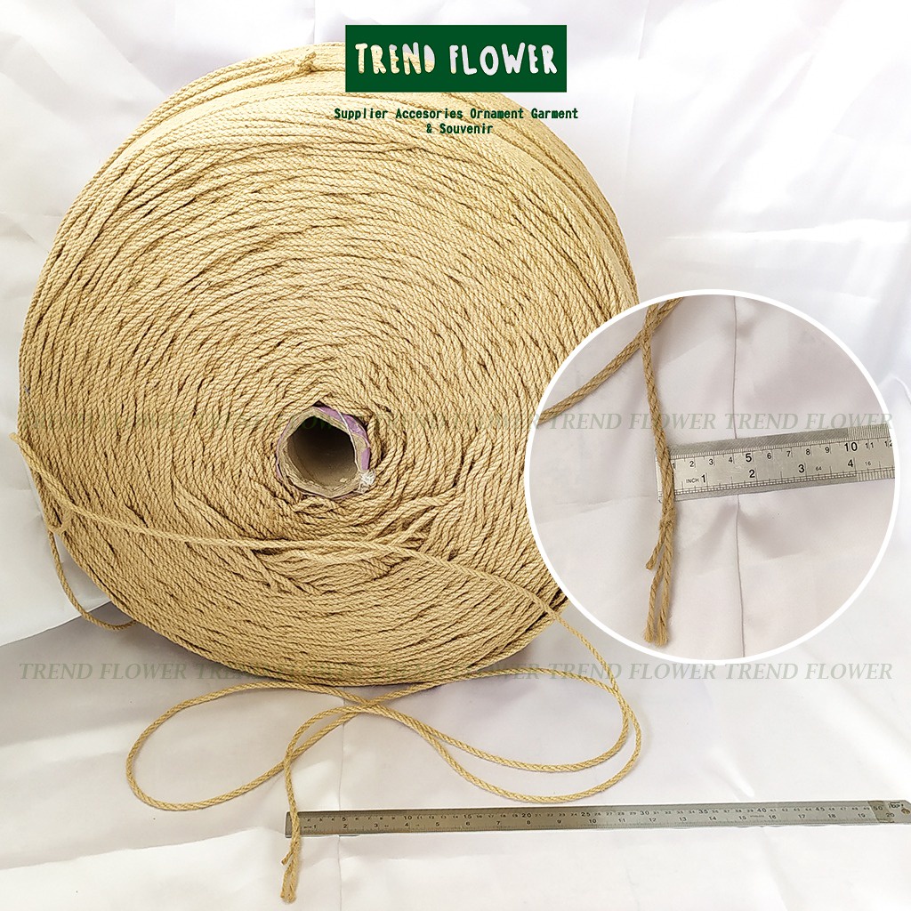 Jual TALI JERAMI TEBAL 6MM TALI GONI TALI RAMI DEKORASI RUSTIC RUSTIK ...
