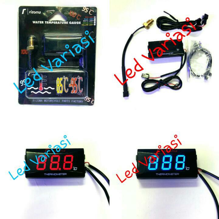 Jual VOLTMETER WATER TEMPERATURE GAUGE MERK RIZOMA - PERLENGKAPAN MOTOR ...