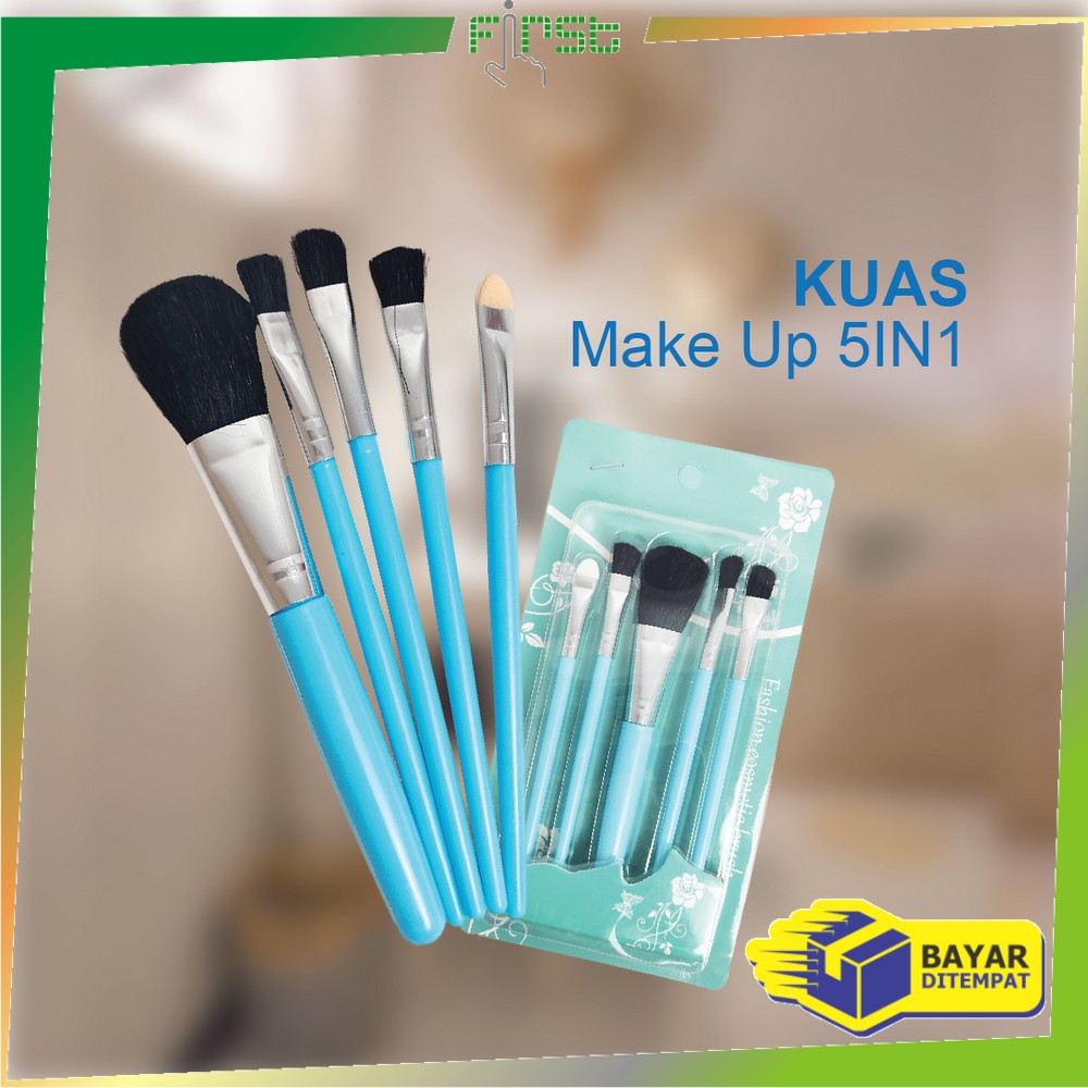 Jual FH-K129 Kuas Make Up Set 5 IN 1 Mini Travel / Paket Kuas Make Up ...