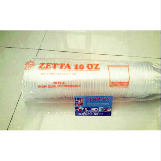 Jual Cup Plastik Zetta 10 Oz | Shopee Indonesia