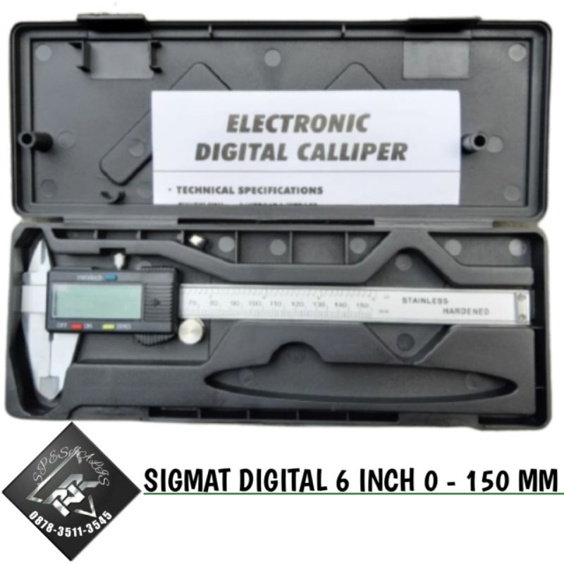 Jual sigmat digital caliper 6 inch 0 - 150 mm sigmat jangkasorong ...