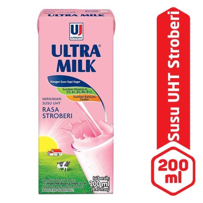 Jual SUSU UHT ULTRA 200ml 200 ml RASA STROBERI strawbery 1 DUS ISI ...