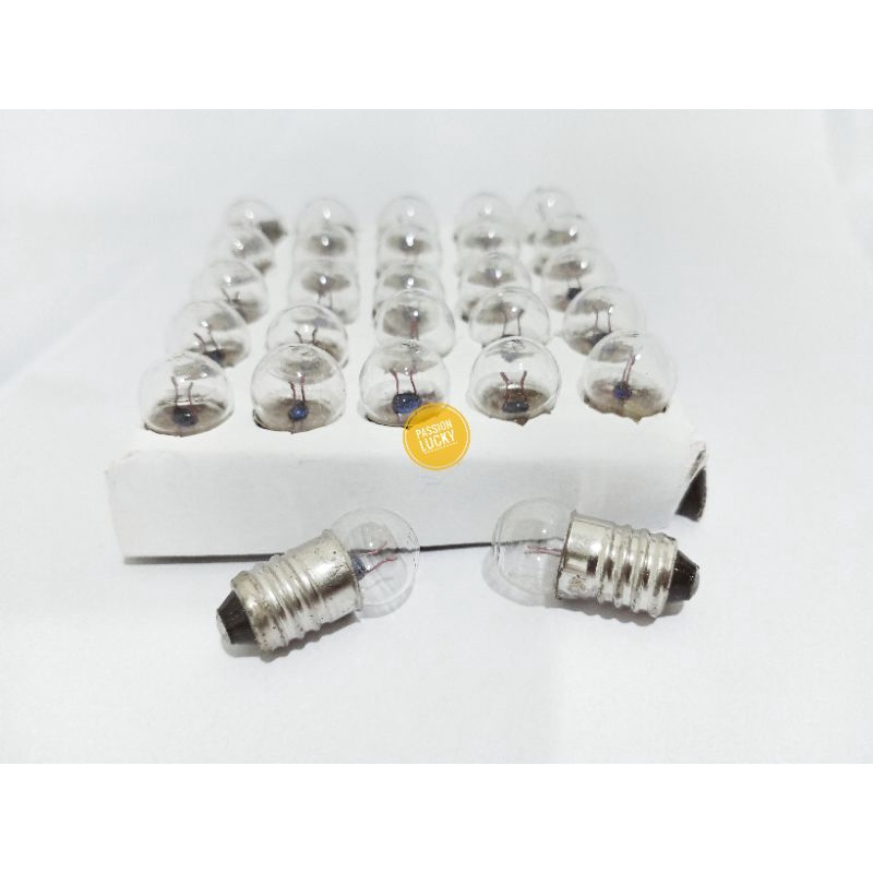 Jual LAMPU BOHLAM SENTER E10 MINI 2,5V/FITTING BOHLAM SENTER DRAT LAMPU ...