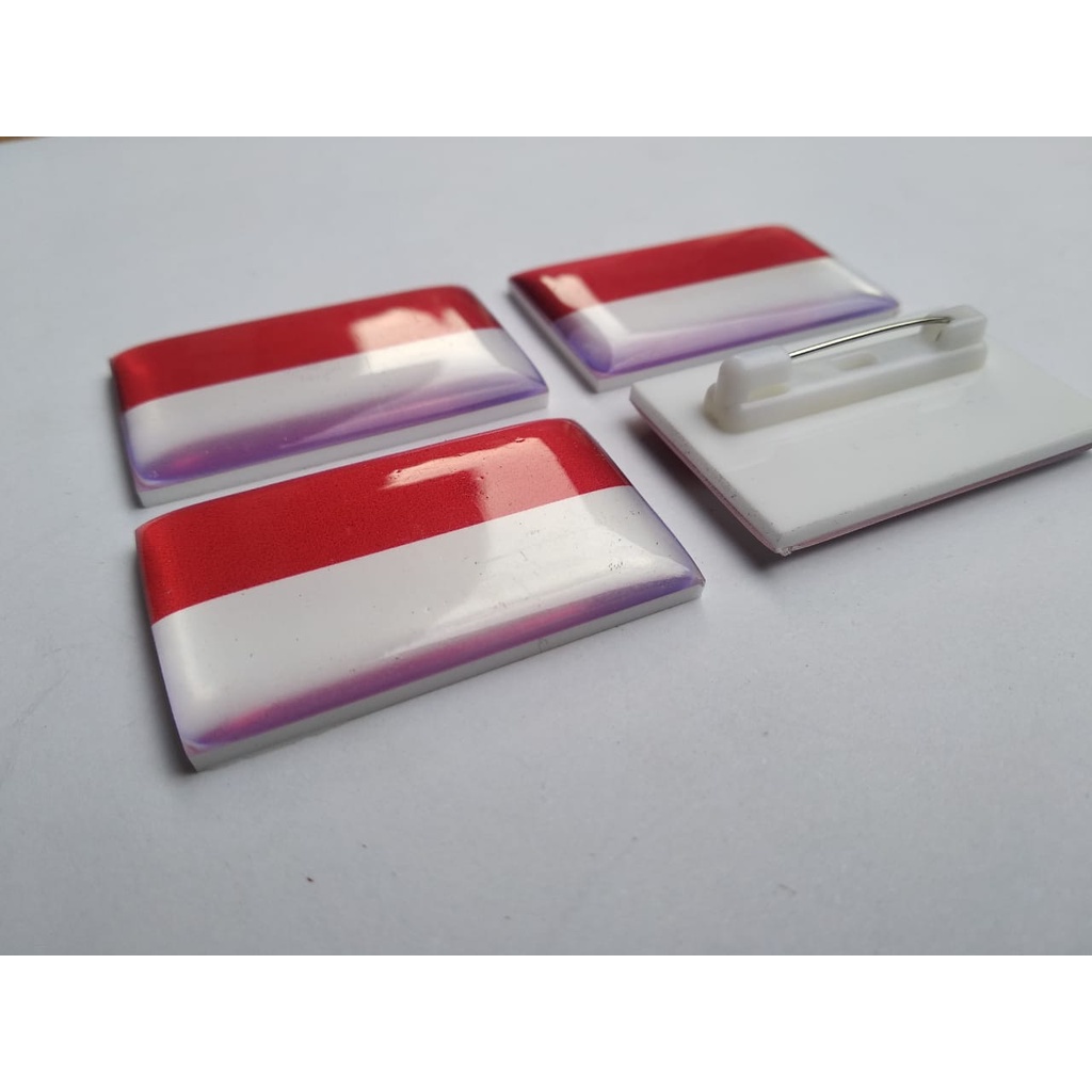 Jual PIN BENDERA MERAH PUTIH AKRILIK PENITIK 4X2.5cm/ AKSESORIS ...