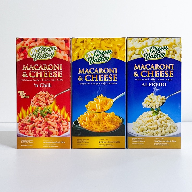 Jual Green Valley Macaroni 200gr/Macaroni & Cheese/Alfredo/Chilli / Hot ...