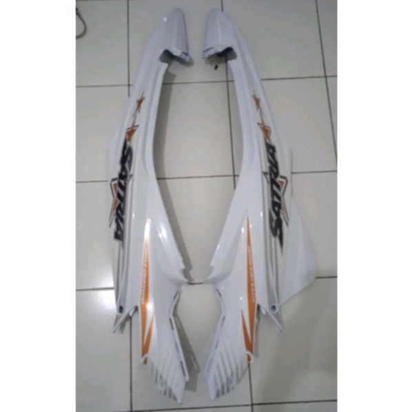 Jual cover body samping Satria Fu facelift putih | Shopee Indonesia