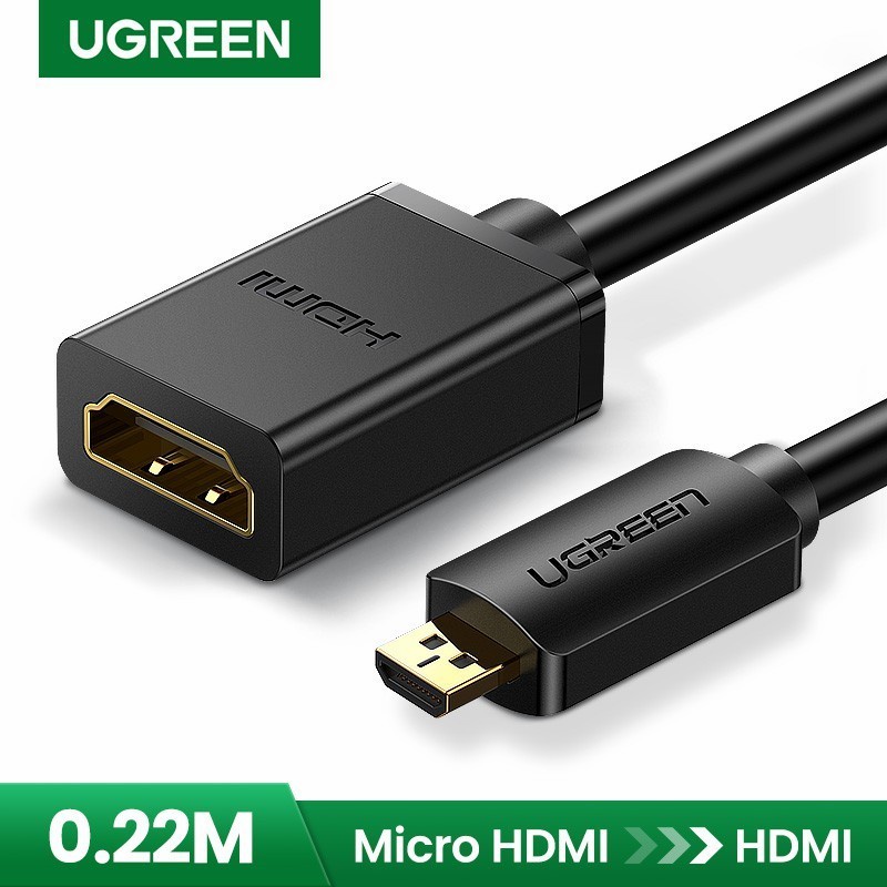 Jual Ugreen Micro HDMI Male to HDMI Female Connector Adapter Converter | Shopee Indonesia