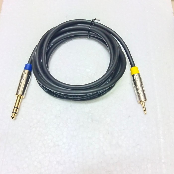 Jual kabel Audio Aux 3.5mm to 3.5mm dan trs 6.5mm to 3.5mm kabel canare 3m | Shopee Indonesia