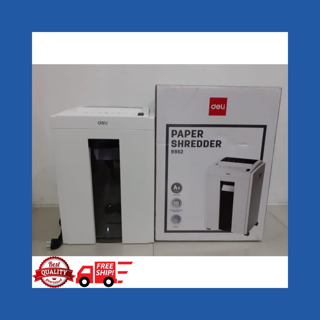 Jual Penghancur kertas Paper Shredder Deli kapasitas 10 lembar 23 ltr ...