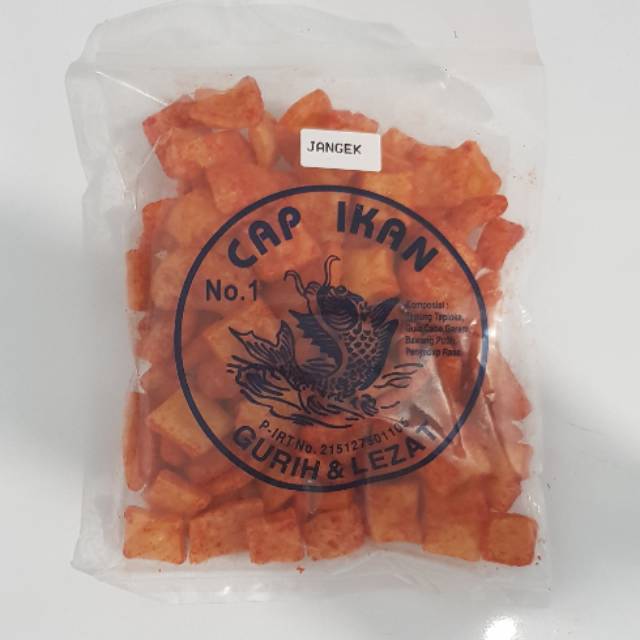 Jual Kerupuk cap ikan jangek pedas/ Keripik Jangek cap Ikan / Kerupuk ...