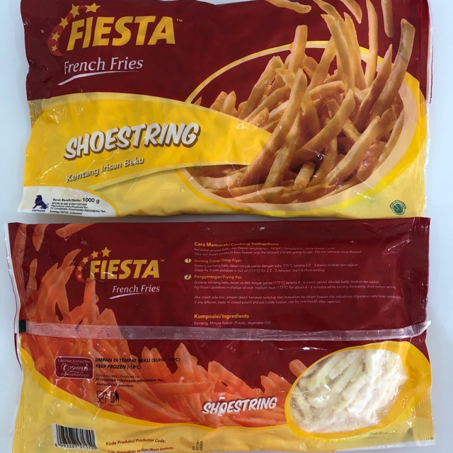 Jual Fiesta Kentang Shoestring French Fries 1000gr | Shopee Indonesia