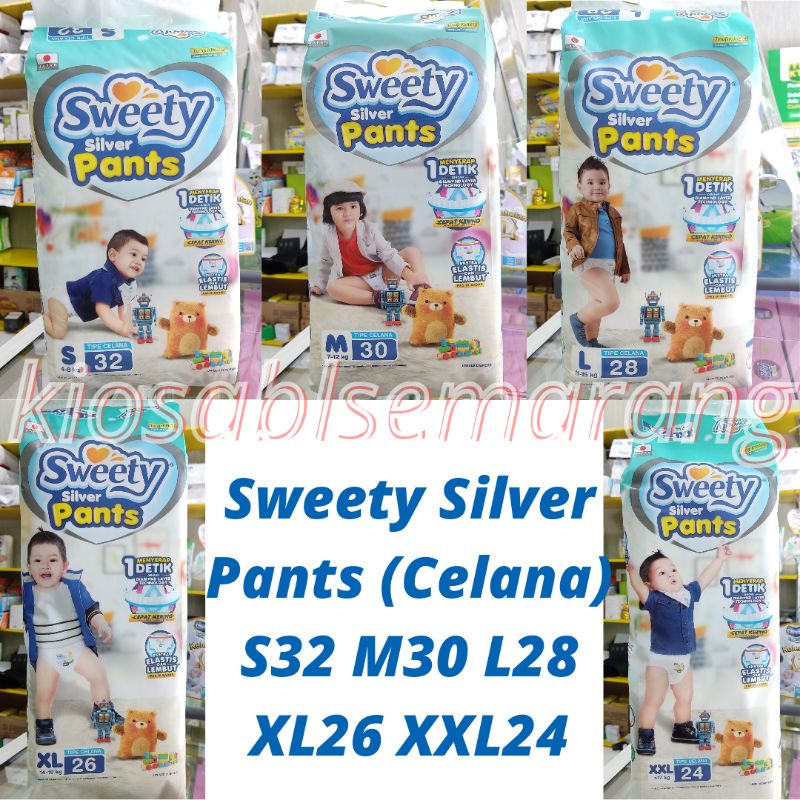Jual Sweety Silver Pants S32 M30 L28 XL26 XXL24 | Shopee Indonesia