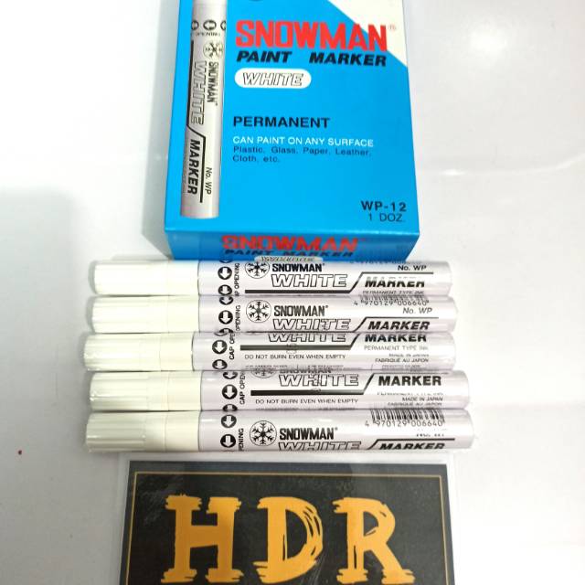 Jual Spidol Paint marker Putih Snowman (Permanent) | Shopee Indonesia