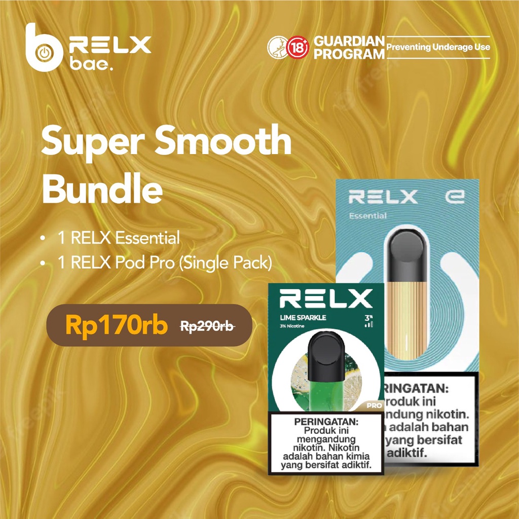 Jual RELX Bundle Essential Gold Spark Device and Pod Pro (Isi 1 Pod ...