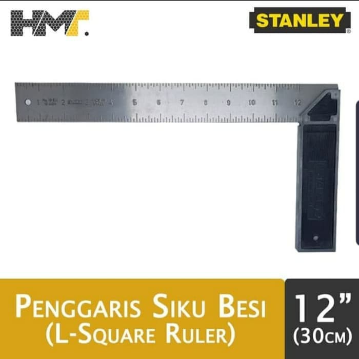 Jual Promo STANLEY L-SQUARE ruler 8in/200mm pengaris siku ukuran ...