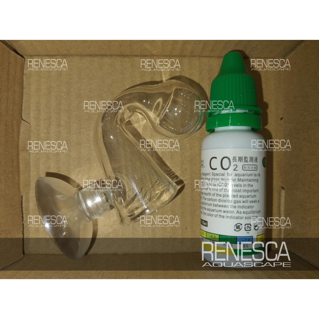 Jual Co2 Indicator Glass Drop Checker + Solution - Test Kit ...