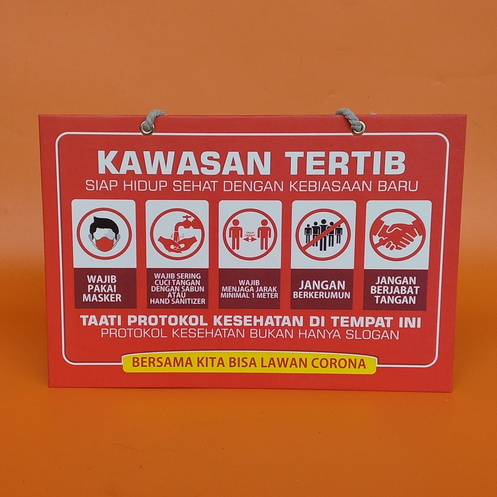 Jual Poster Gantung - Hard Poster Kawasan Taat Prokes - Poster Kawasan ...