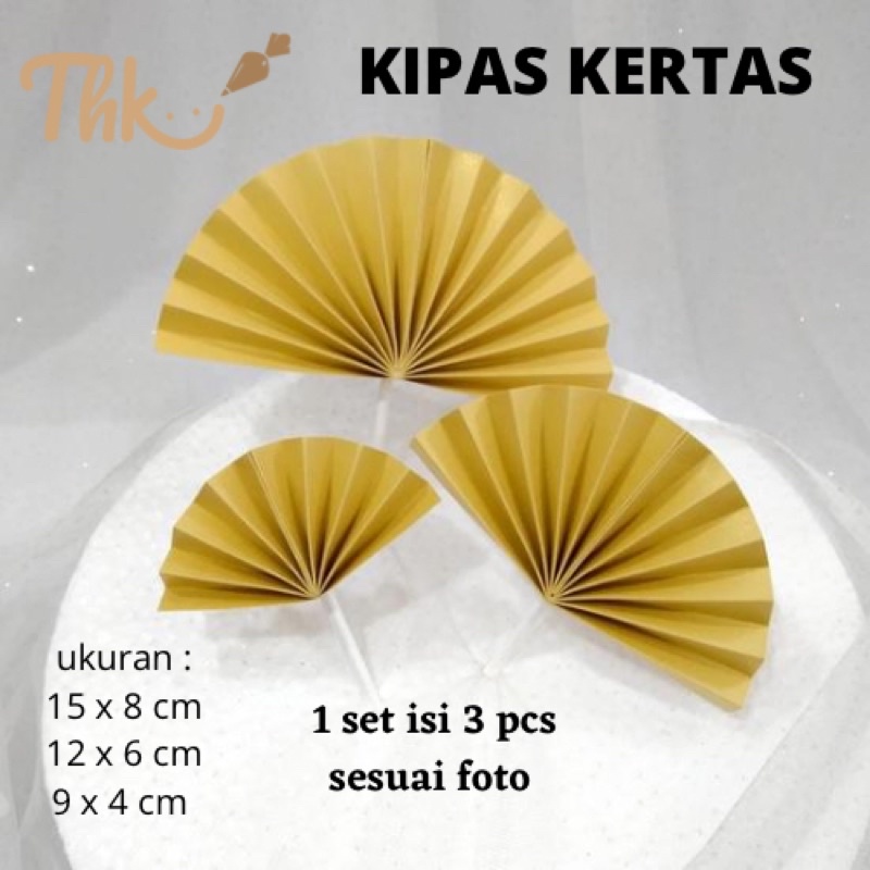 Jual Hiasan Kue Cake Topper Kipas Kertas Paper Fan | Shopee Indonesia