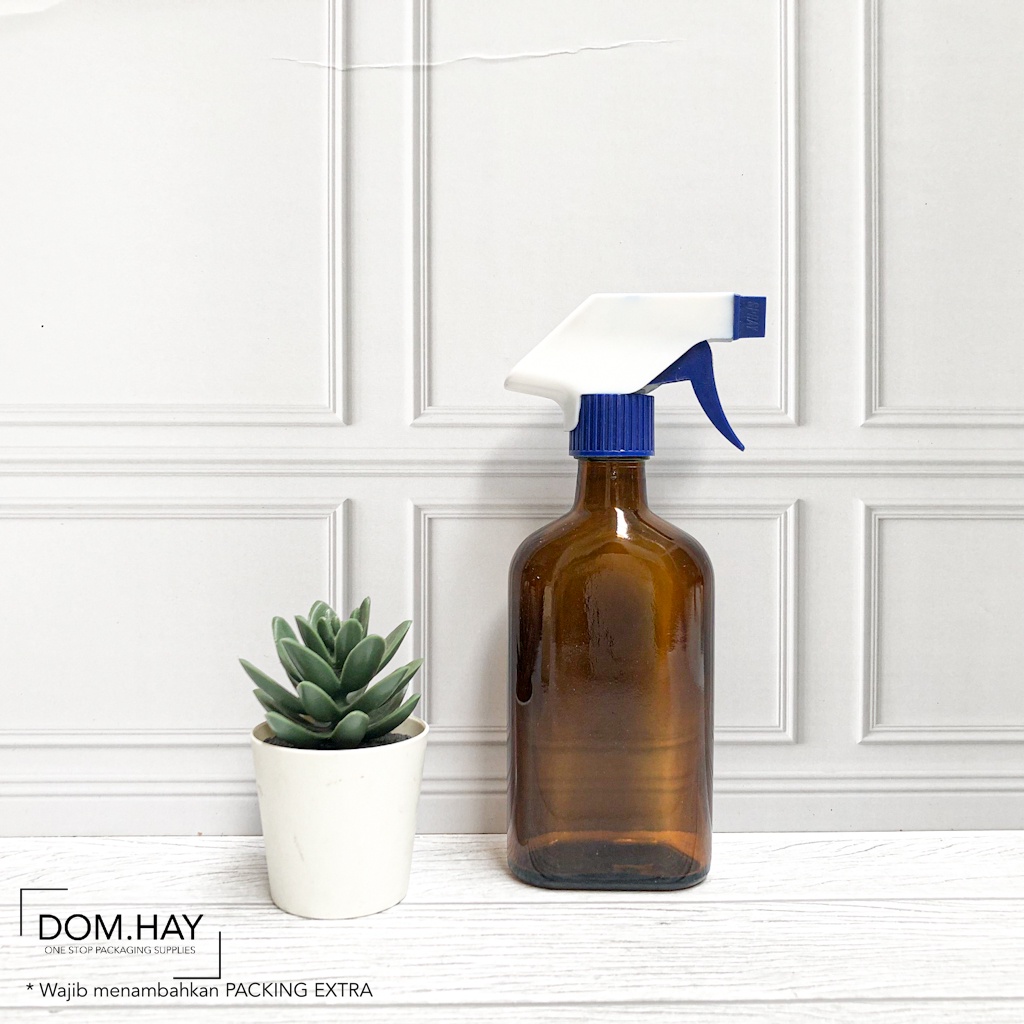 Jual 250ml Botol Spray Kaca Cokelat Gepeng Amber Trigger Spray Jumbo ...
