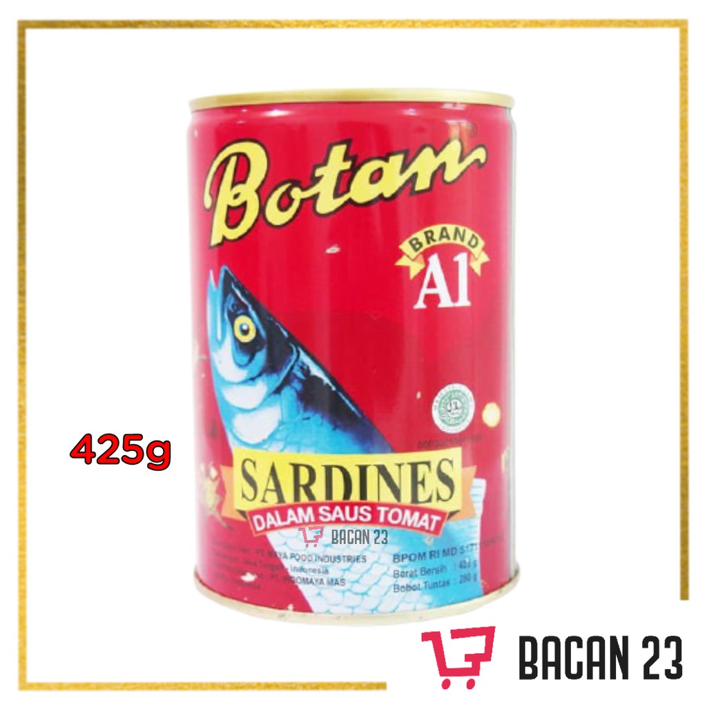 Jual Botan Sardines Saus Tomat (425gr) / Ikan Sarden Kaleng / Bacan 23 ...