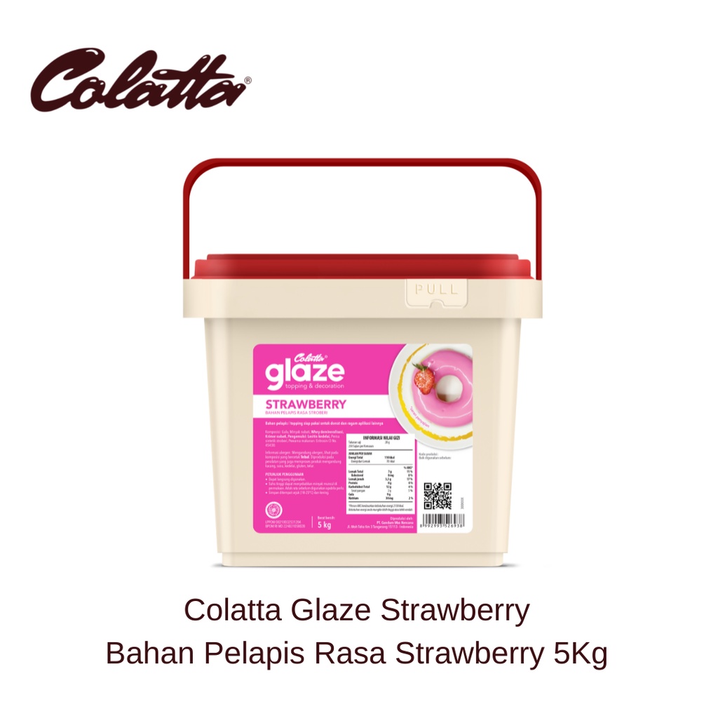 Jual Colatta Glaze Strawberry - Bahan Pelapis Rasa Strawberry 5Kg ...