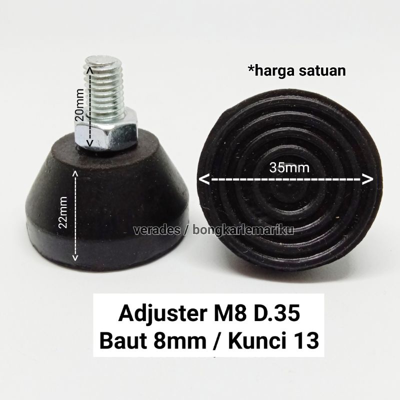 Jual Adjuster M8 Diameter 35 mm / Karet Kaki Meja Stabil | Shopee Indonesia