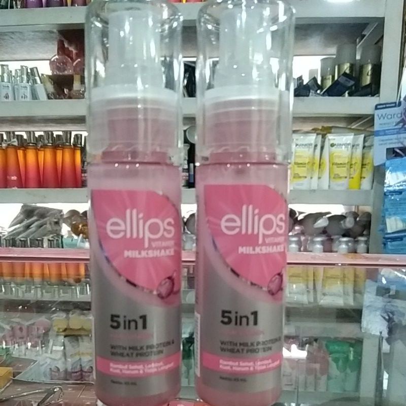 Jual ellips vitamin rambut milk shake conditioner leave on botol ...
