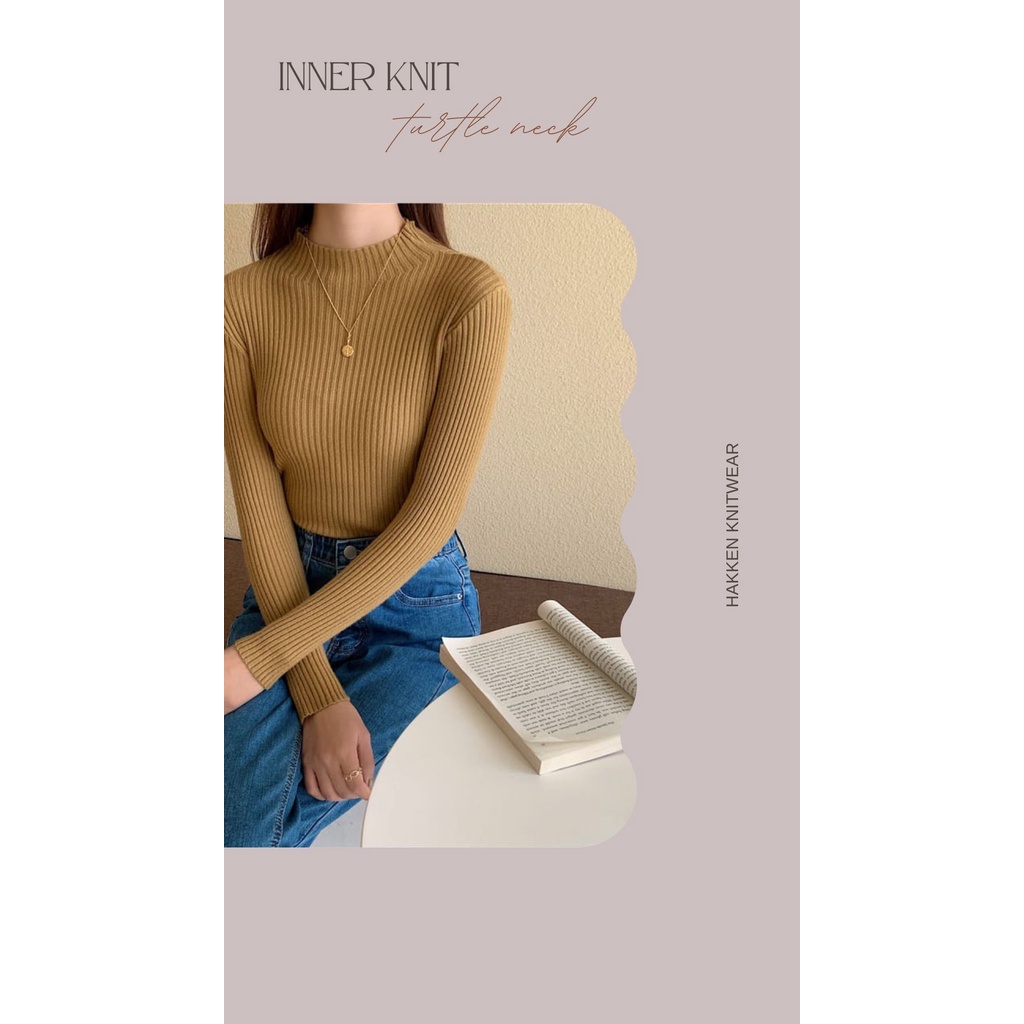 Jual DALEMAN RAJUT TURTLE NECK KOREAN STYLE / INNER TURTLENECK KNIT ...