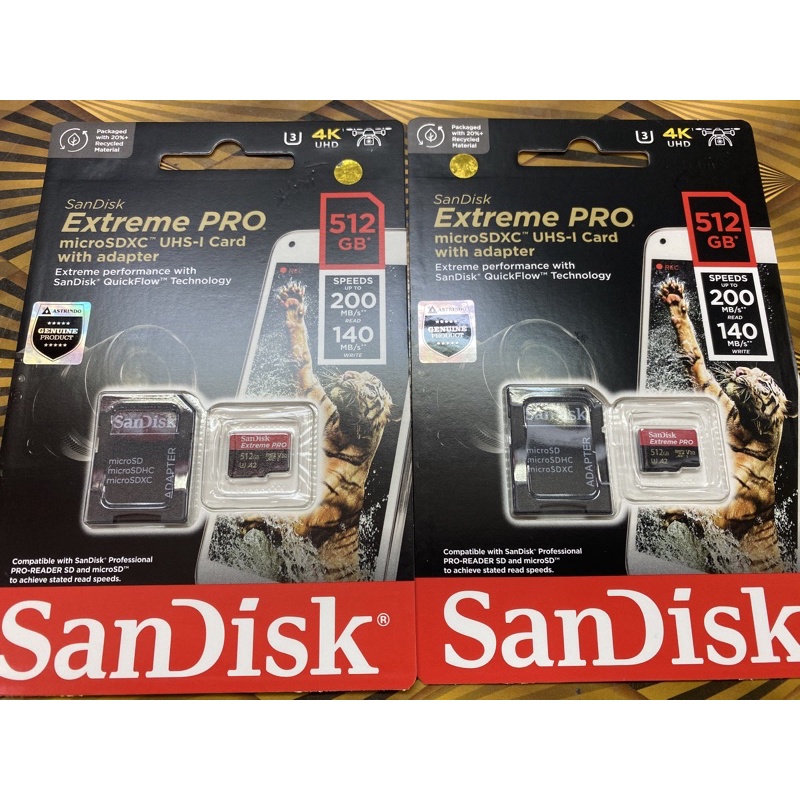 Jual Micro SD SDXC Card Sandisk Extreme PRO 512GB (A2) 200MB/s Original ...
