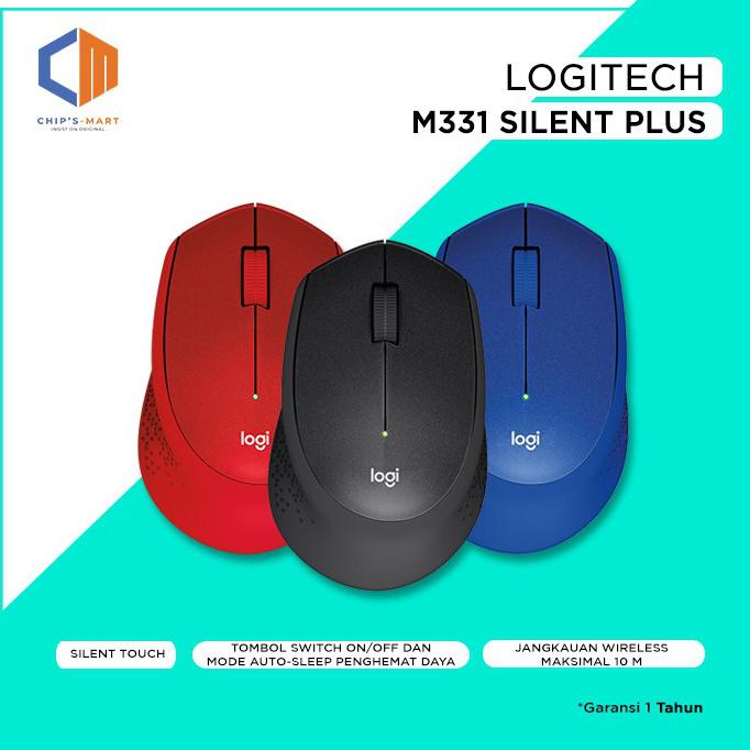 Jual Logitech M331 Mouse Wireless Silent Plus 100 Original Biru Shopee Indonesia