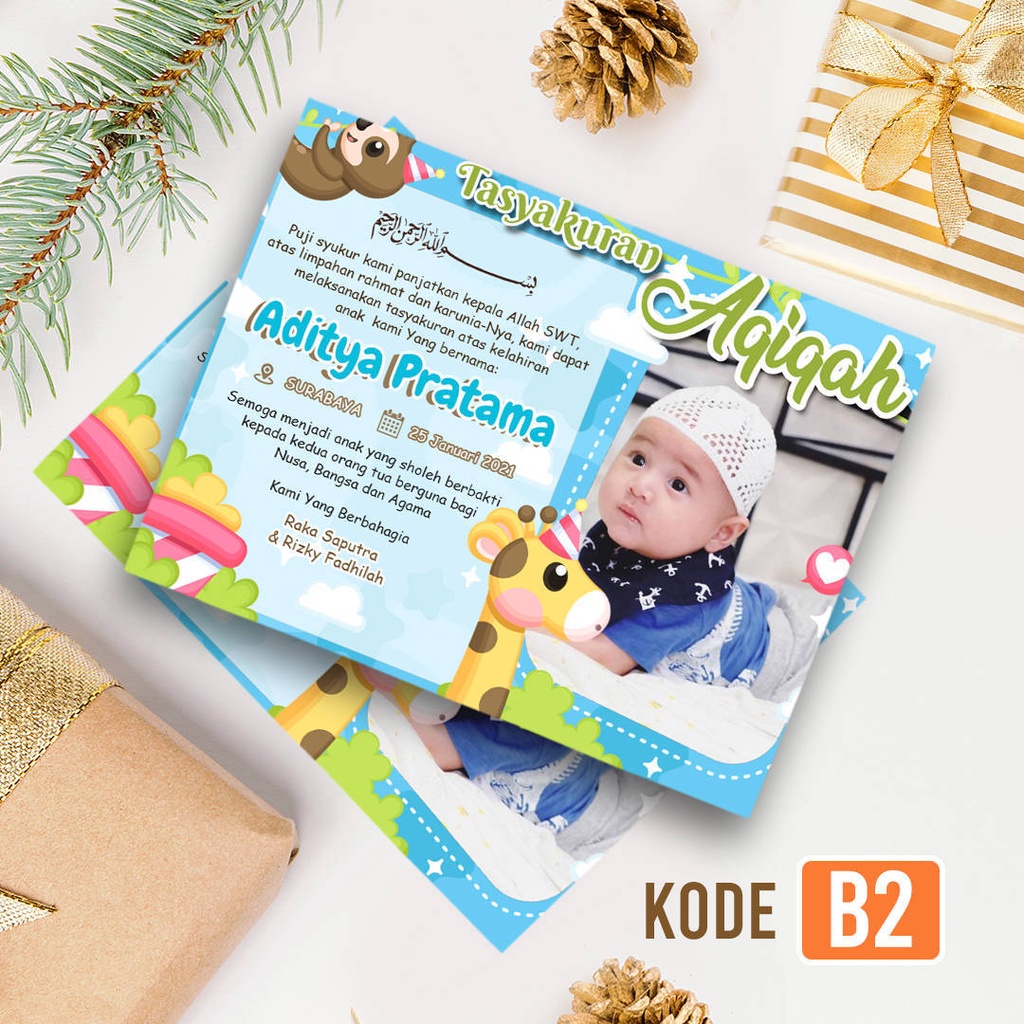 Jual Stiker Acara Anak Stiker Aqiqah Tasyakuran Bayi Tedak Sinten ...