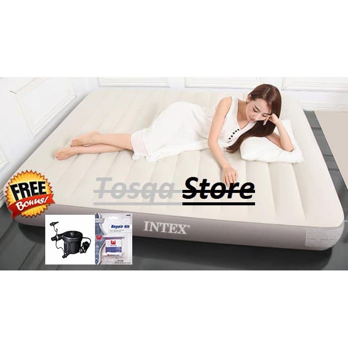 Jual Kasur Angin HIGH QUALITY - INTEX DURA BEAM DOUBLE + POMPA LISTRIK ...