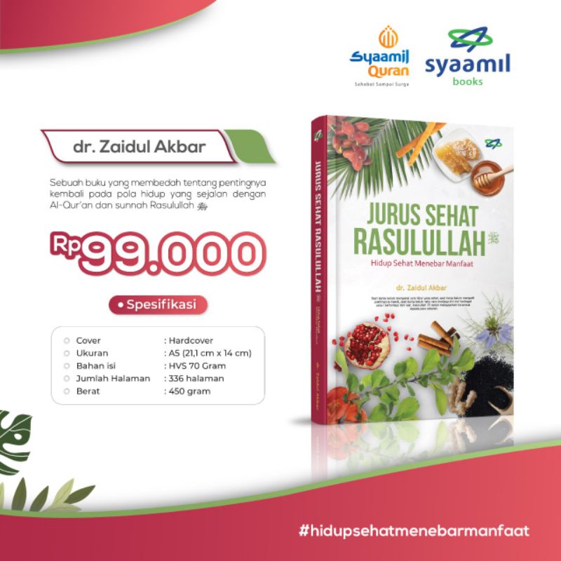 Jual Buku Jurus Sehat Rasulullah Saw : Hidup Sehat Menebar Manfaat by Dr Zaidul Akbar | Shopee ...