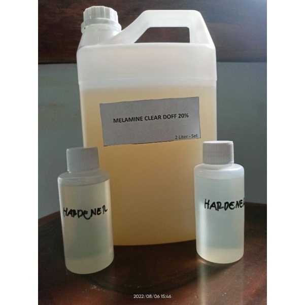Jual Melamin Topcoat clear Dof 2 liter-set ( bonus 2 lembar amplas ...