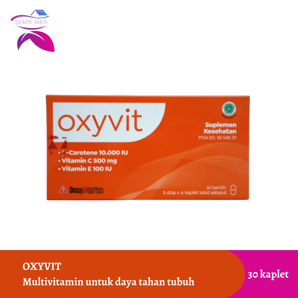 Jual Oxyvit 30 Kaplet - Multivitamin C++ USA Grade / Untuk Daya Tahan ...