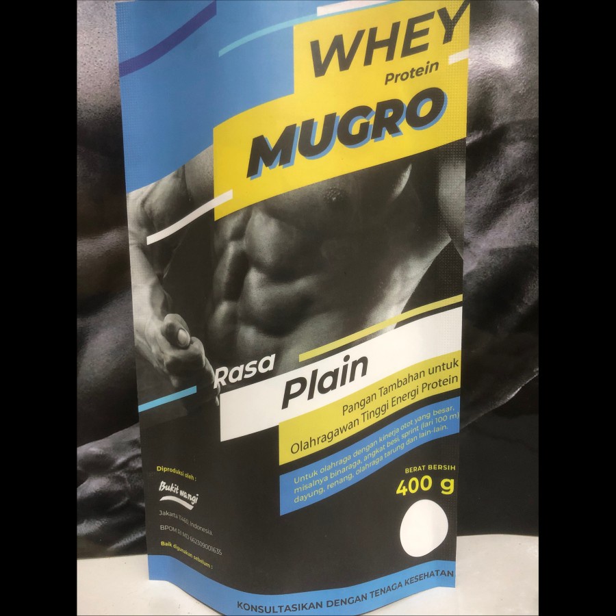 Jual Whey Protein Susu Milk Powder MUGRO Plain BPOM 400 g | Shopee ...