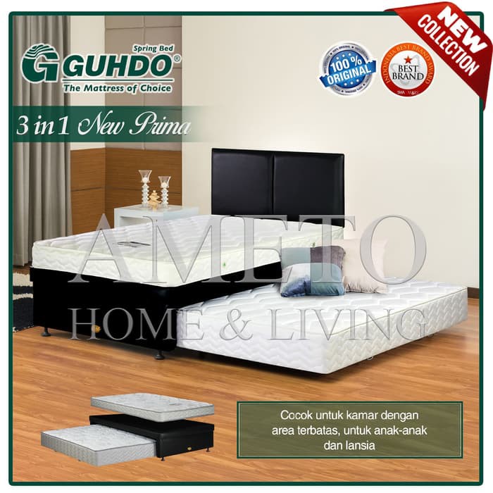 Jual Guhdo Springbed 3 in 1 New Prima 90, 100, 120, 140, 160, 180 x200 HB Atlantic Full Set ...